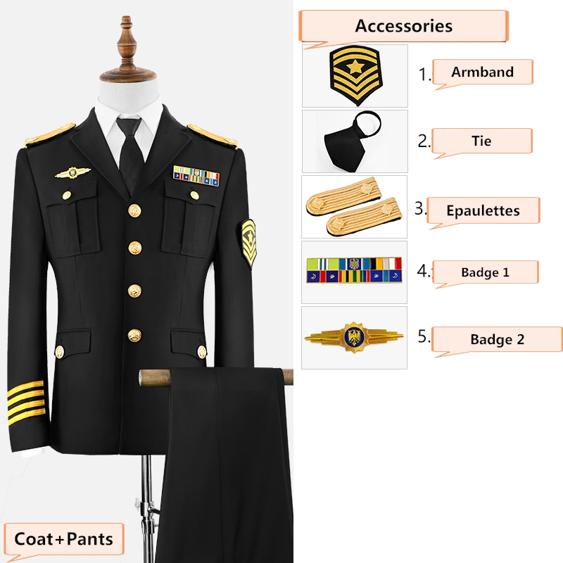 Airline custom decorated pilot uniforms