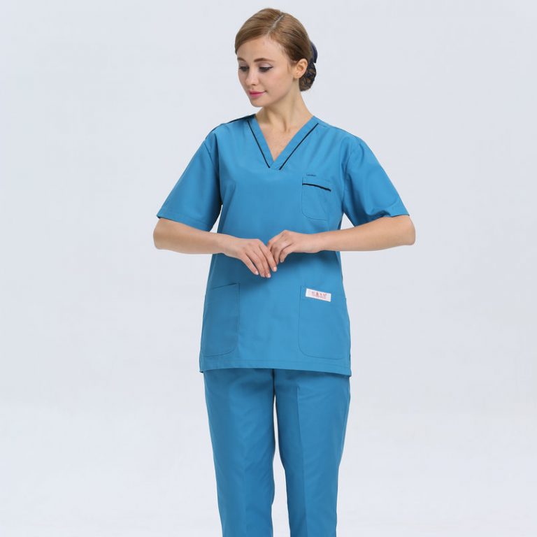 Blue clean surgical gown hospital uniform