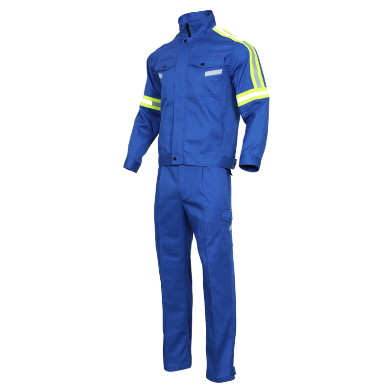 Blue full set of industrial uniforms
