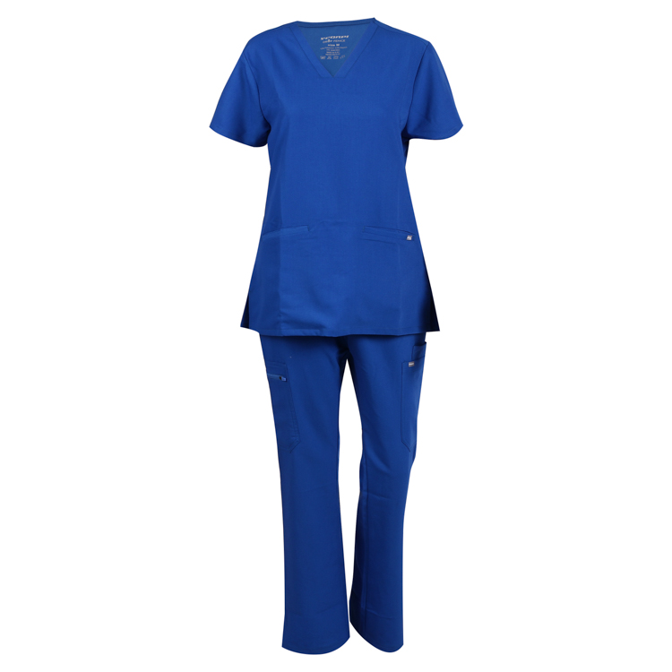 Blue stain-resistant sturdy cleaner uniform
