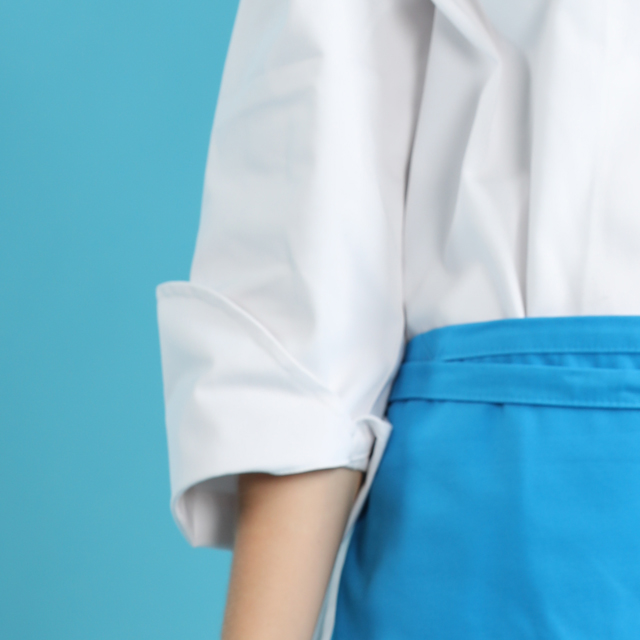 Classic blue restaurant waitress uniform