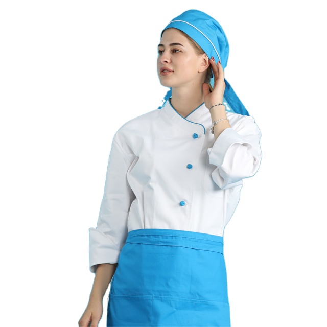 Classic blue restaurant waitress uniform