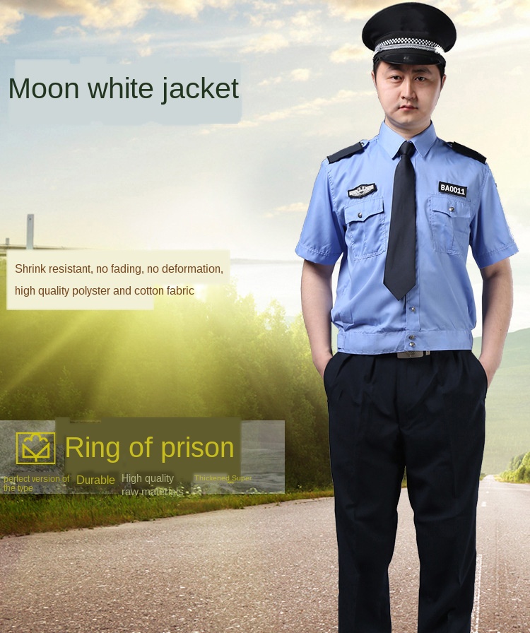 Classic design blue police summer uniform
