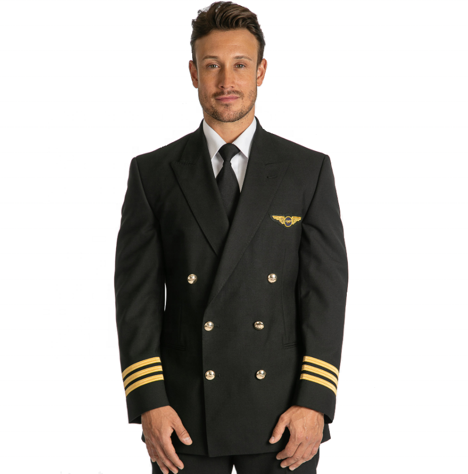 Classic design double-breasted pilot uniform