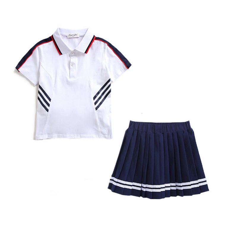 Color sports style school uniform