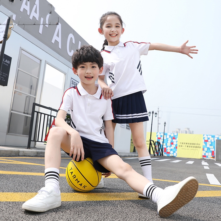 Color sports style school uniform