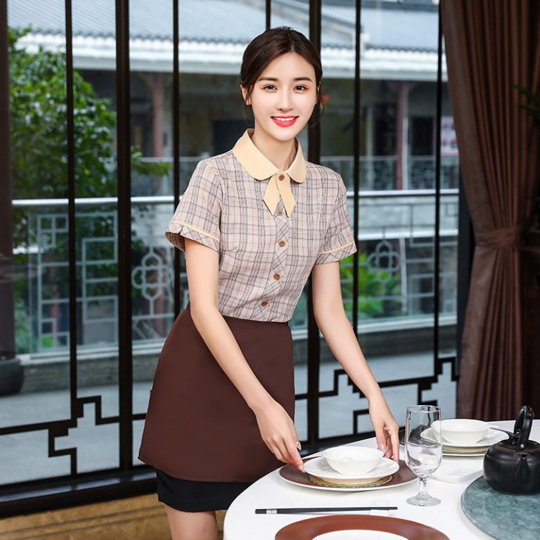 Customized special lattice restaurant uniforms