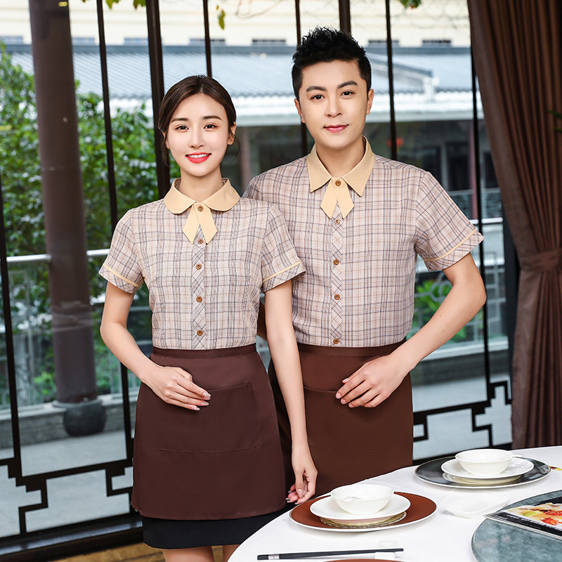 Customized special lattice restaurant uniforms