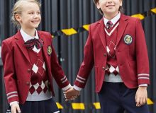Color sports style school uniform
