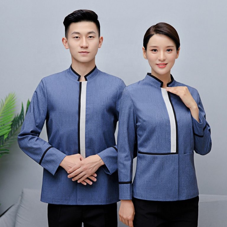 Oriental style unisex cleaner uniform