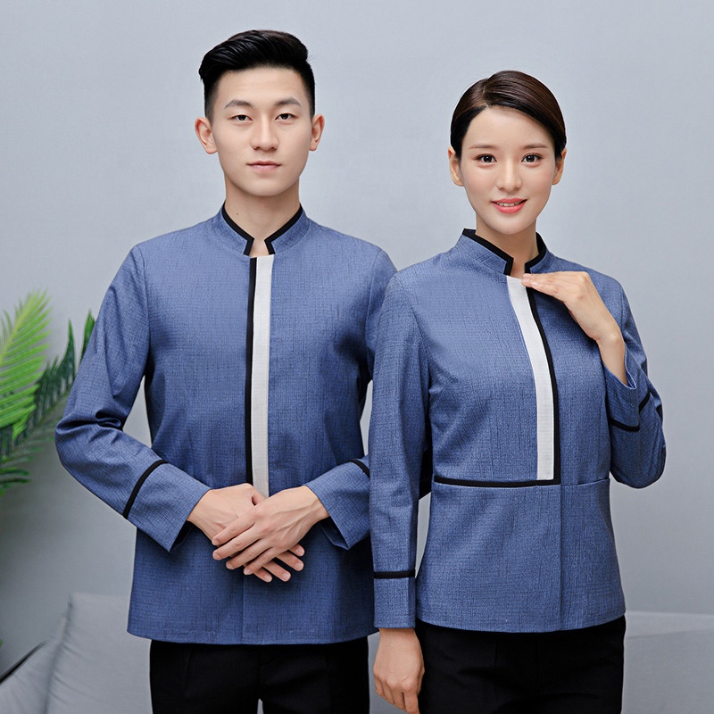 Oriental style unisex cleaner uniform