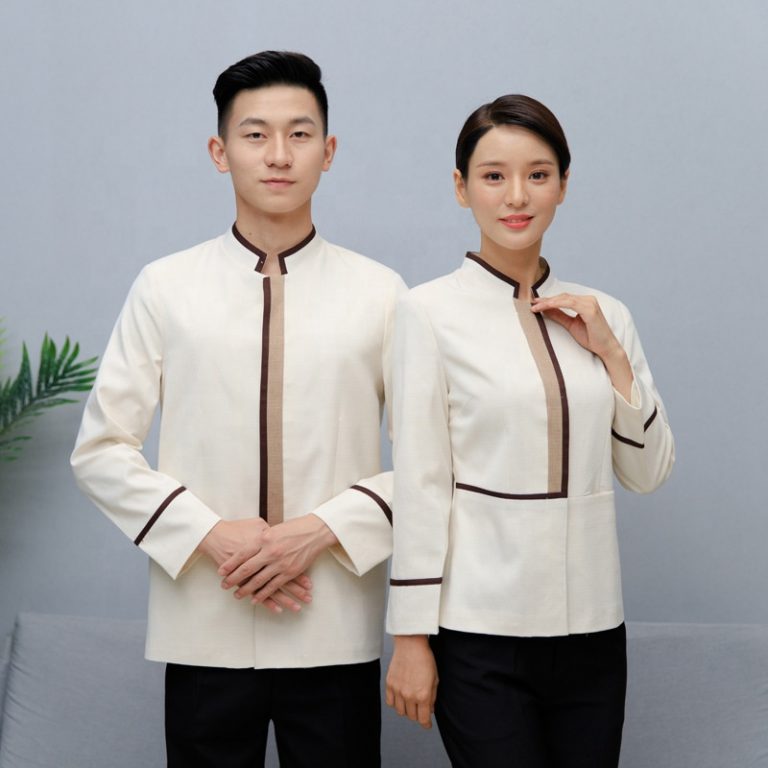 Oriental style unisex cleaner uniform