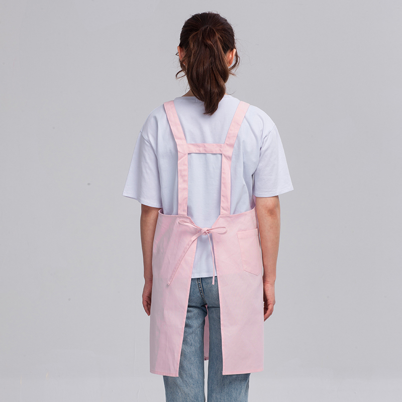 Pink cute girl restaurant uniform