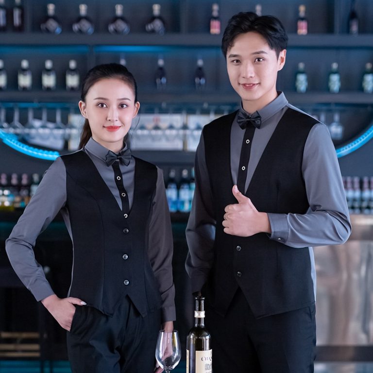 Pretty bar waiter staff uniform