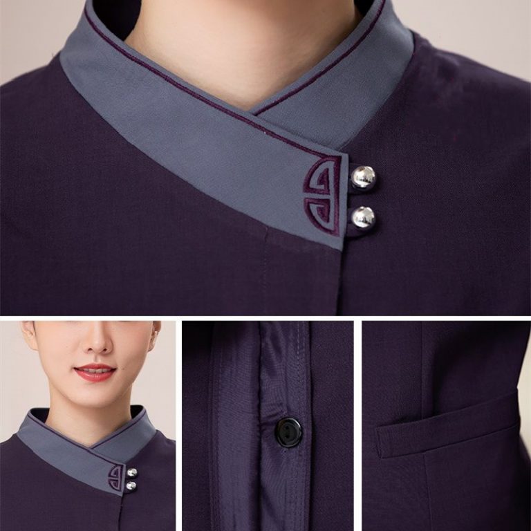Oriental style unisex cleaner uniform