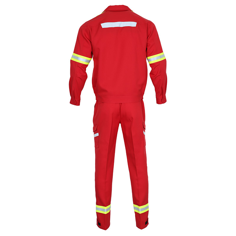 Red warning safety industrial uniform