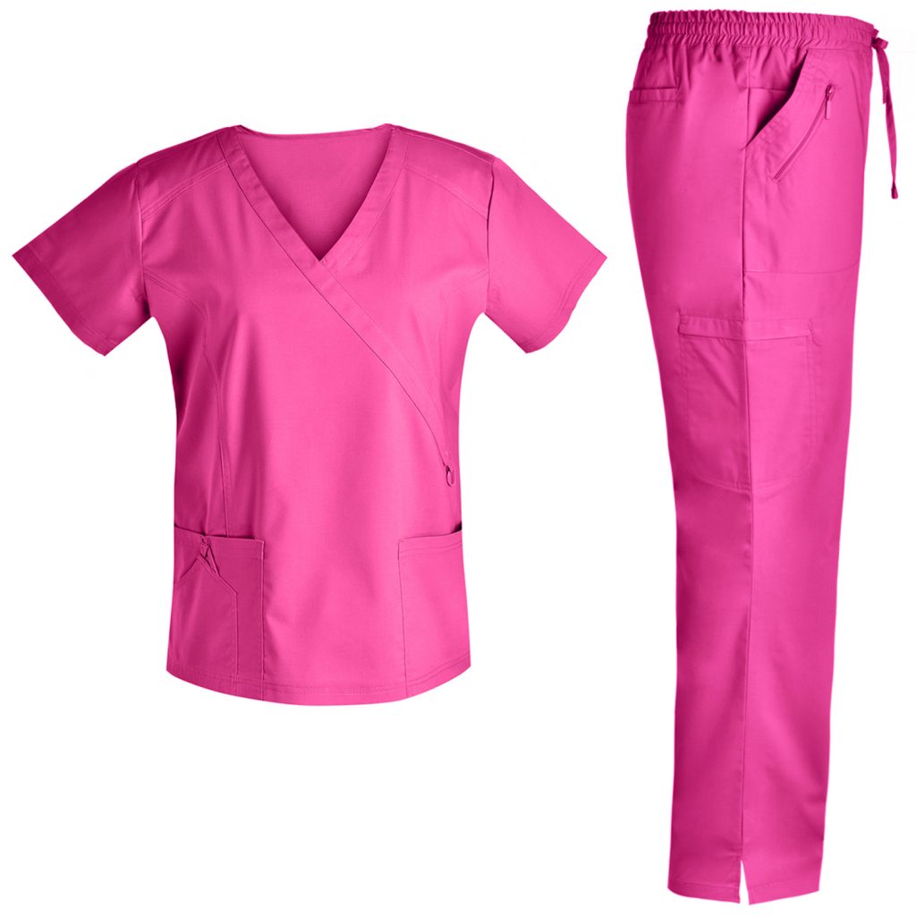 Slim-fit medical uniforms in multiple colors