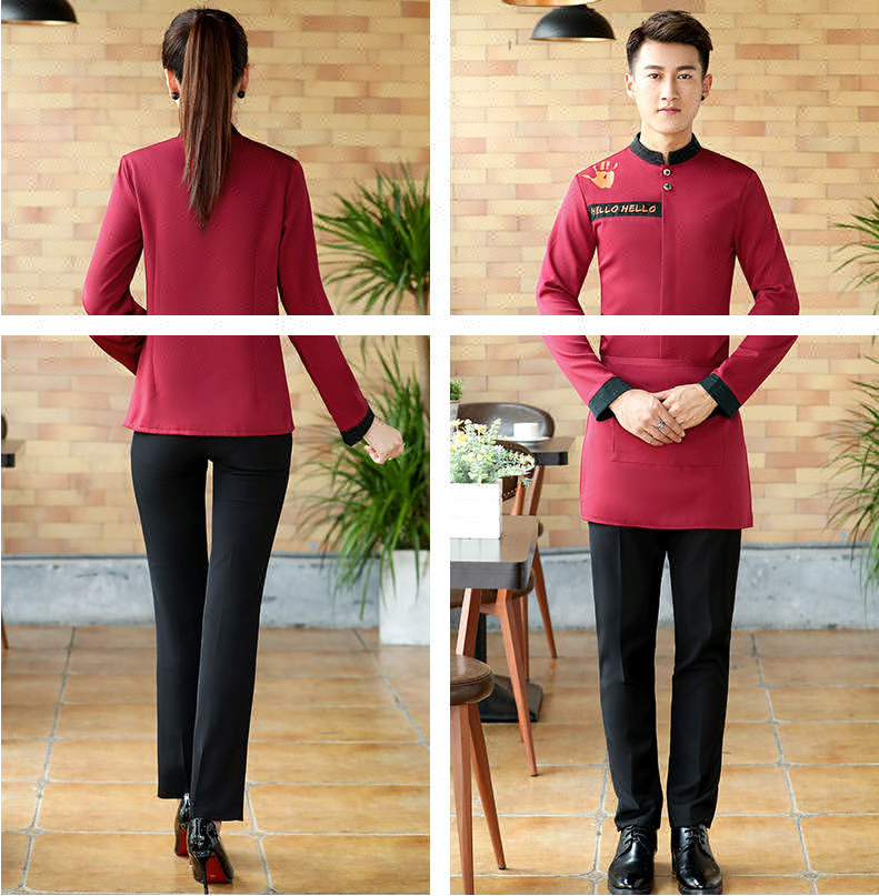 Stylish dining uniforms for hotel employees