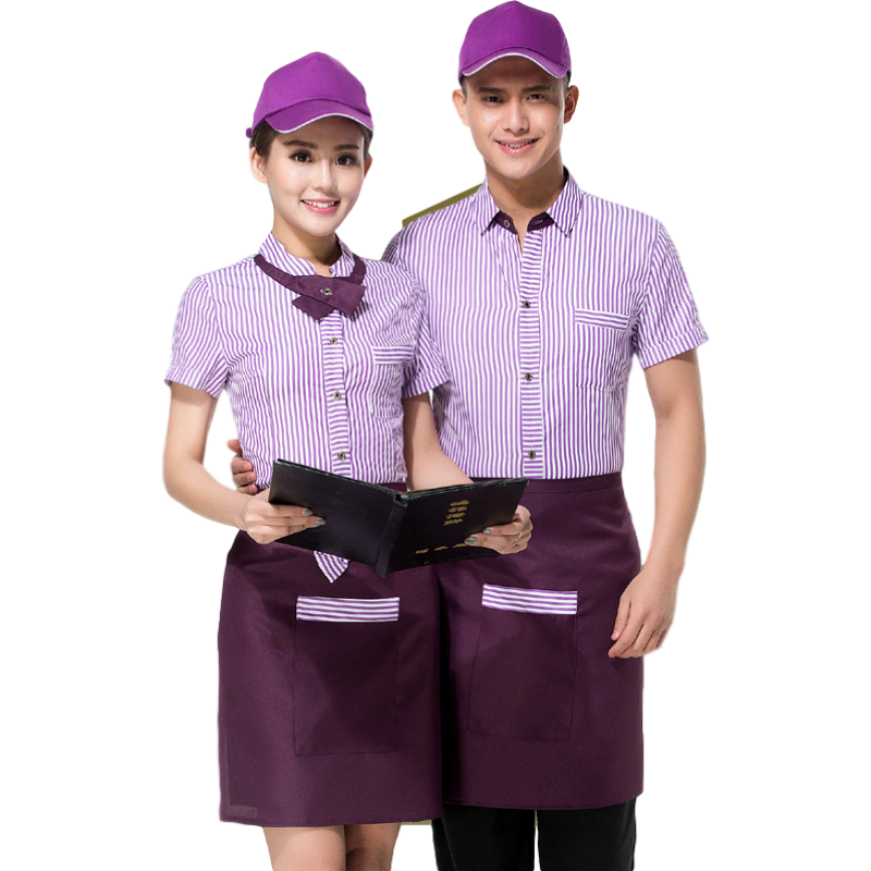 Summer short-sleeved restaurant catering uniforms