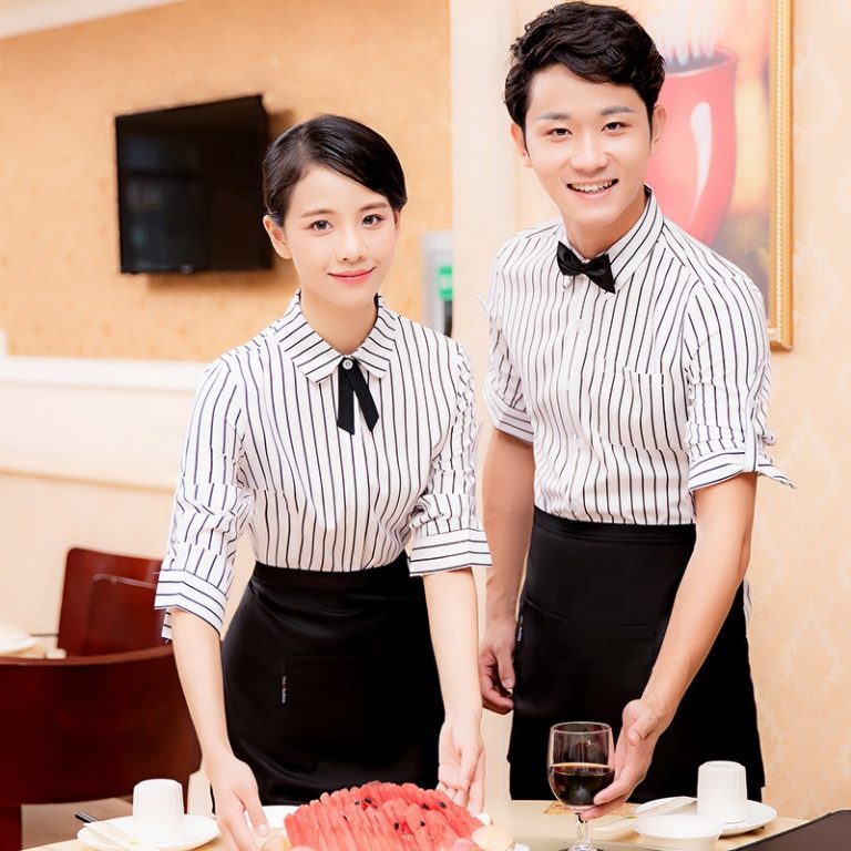 Teahouse restaurant working catering uniform