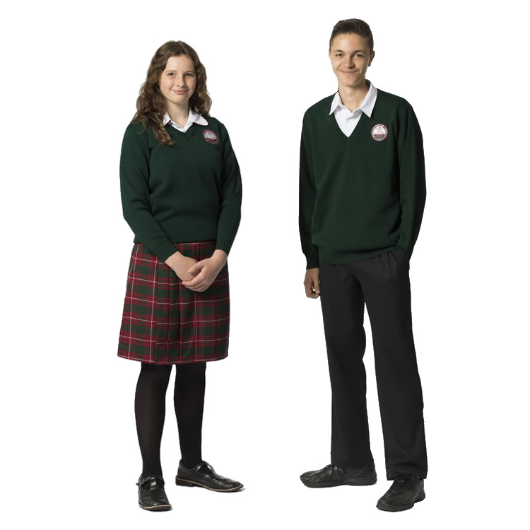 Various styles of European school uniforms