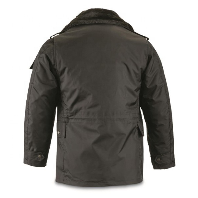 Warm American police uniforms in winter