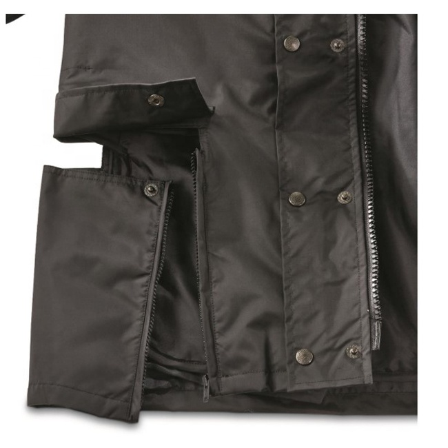 Warm American police uniforms in winter