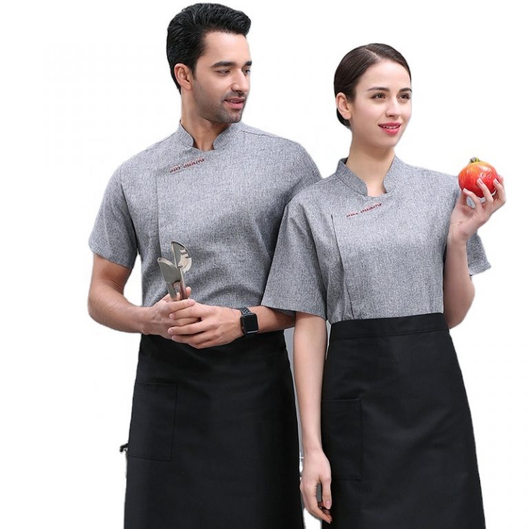 Western restaurant grey catering uniforms