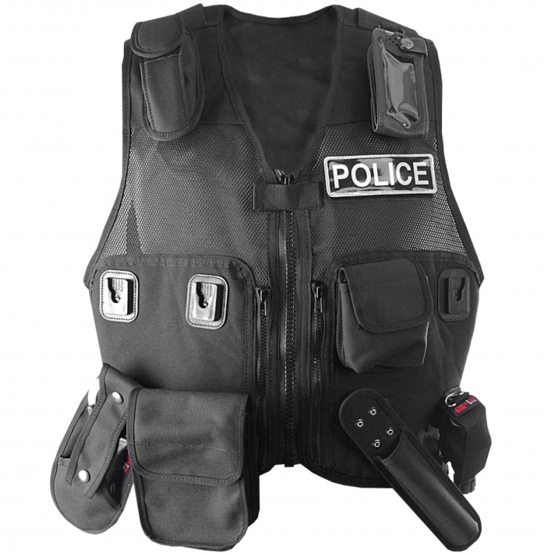 Adjustable multi-pocket police vest uniform